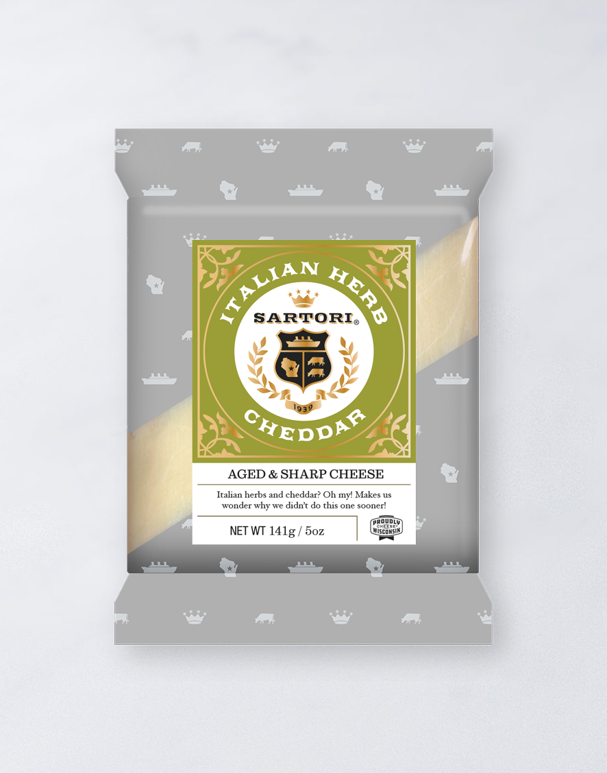 Sartori Italian Herb Cheddar – Cheese Counter and Dairy Heritage Center