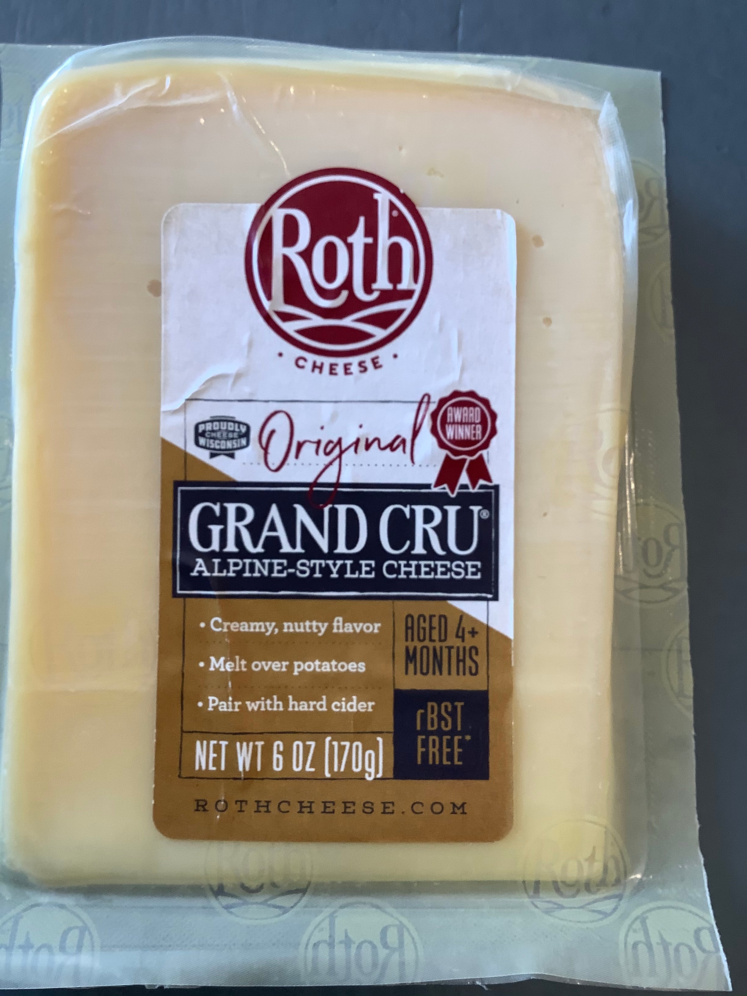Roth Original Grand Cru Alpine-Style Cheese Block, 6 oz. – Cheese ...