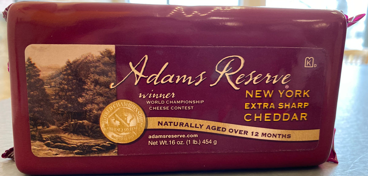 Adams Reserve New York Aged Cheddar 16 oz – Cheese Counter and Dairy ...